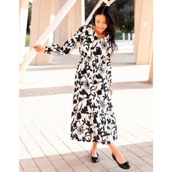 Sweet Salt | Dresses | Sweet Salt Midi Summer Black And White Floral ...